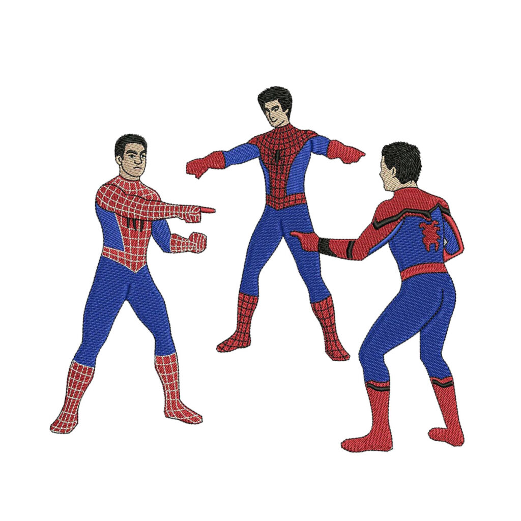 Spiderman Trio Meme Embroidery Hoodie | GotGarms